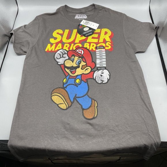 Nintendo | Shirts | Super Mario Bros Mario Jump Tshirt Small New | Poshmark